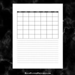 Portrait Blank Monthly Calendar – Free Download | Hello Planner Printables