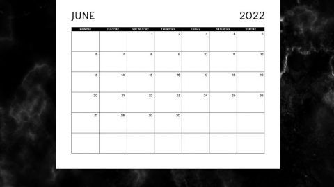 June 2022 Dated Monthly Calendars – Free Download | Hello Planner ...